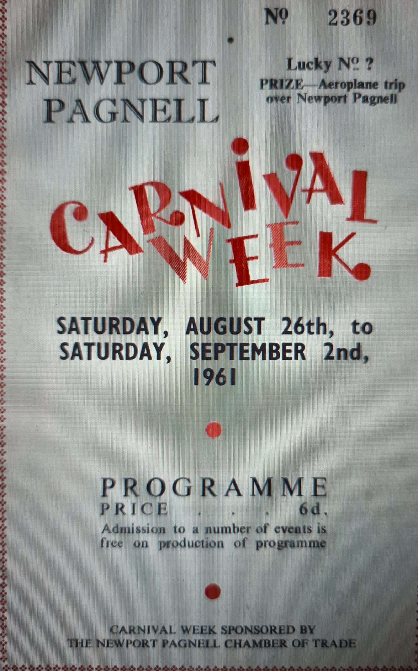 Programme | Newport Pagnell Carnival
